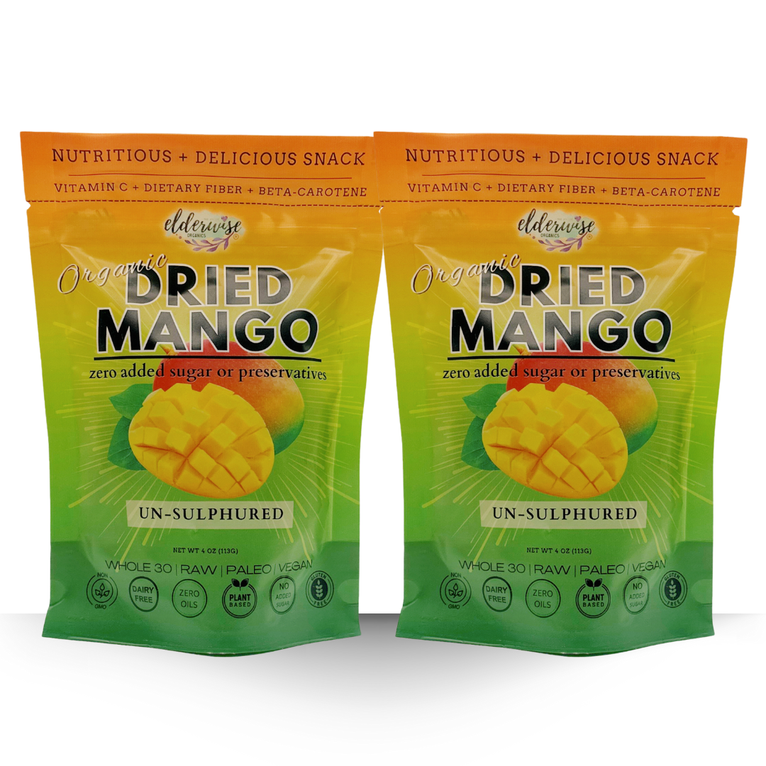 Dried Mangos | 2 Pack | 4oz Packs – Elderwise Organics